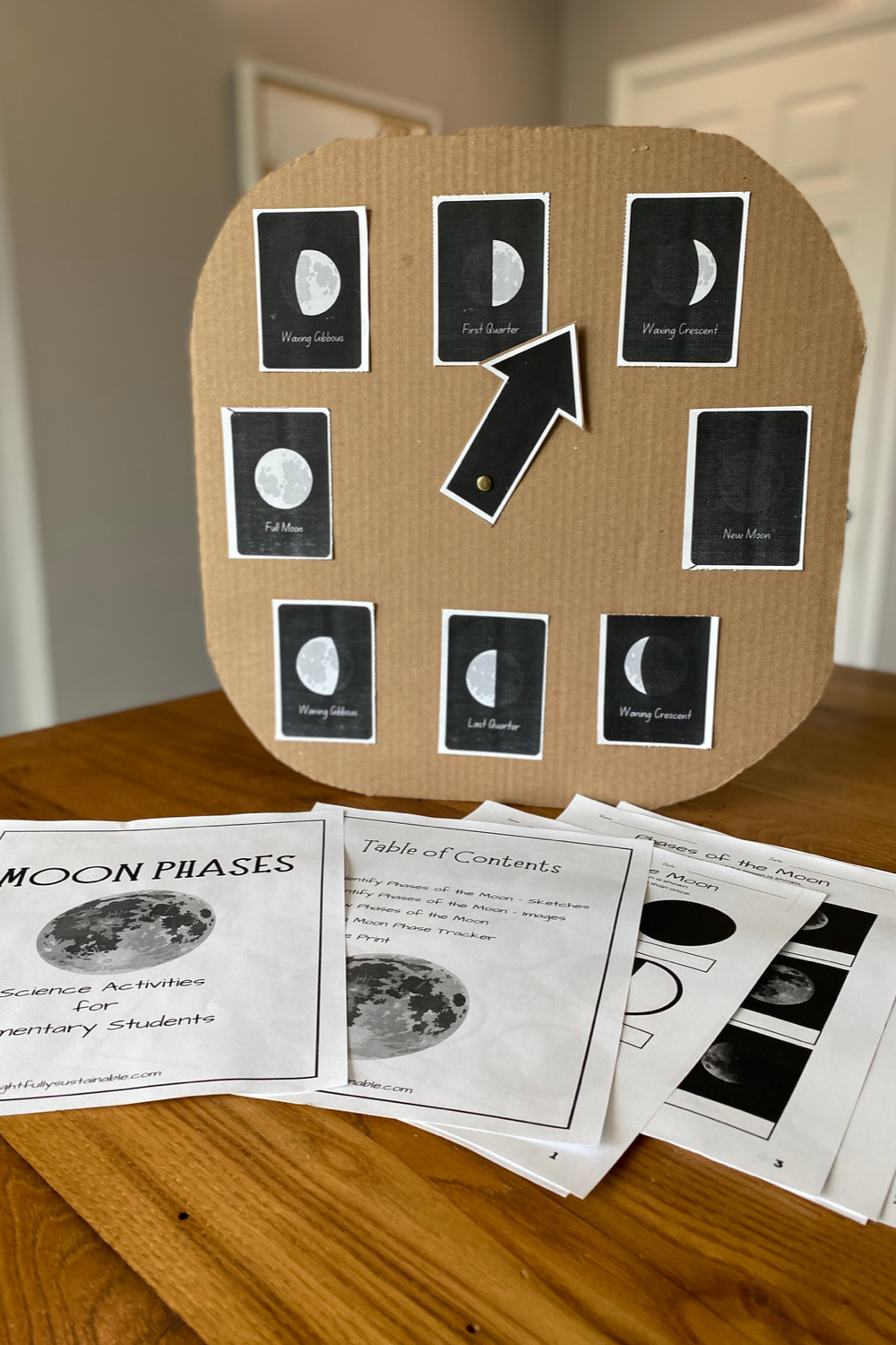 How to Make a Cardboard Lunar Calendar with Kids - Thoughtfully Sustainable