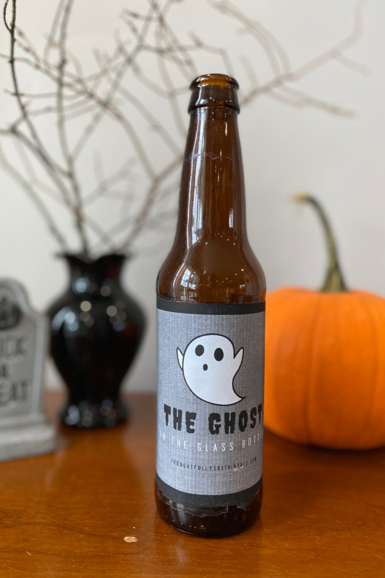 Easy Ghost in the Glass Bottle Halloween Science Experiment ...