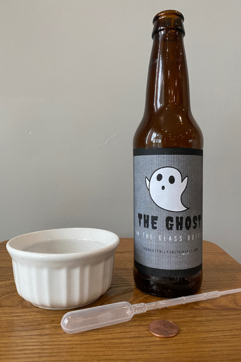 Easy Ghost in the Glass Bottle Halloween Science Experiment ...