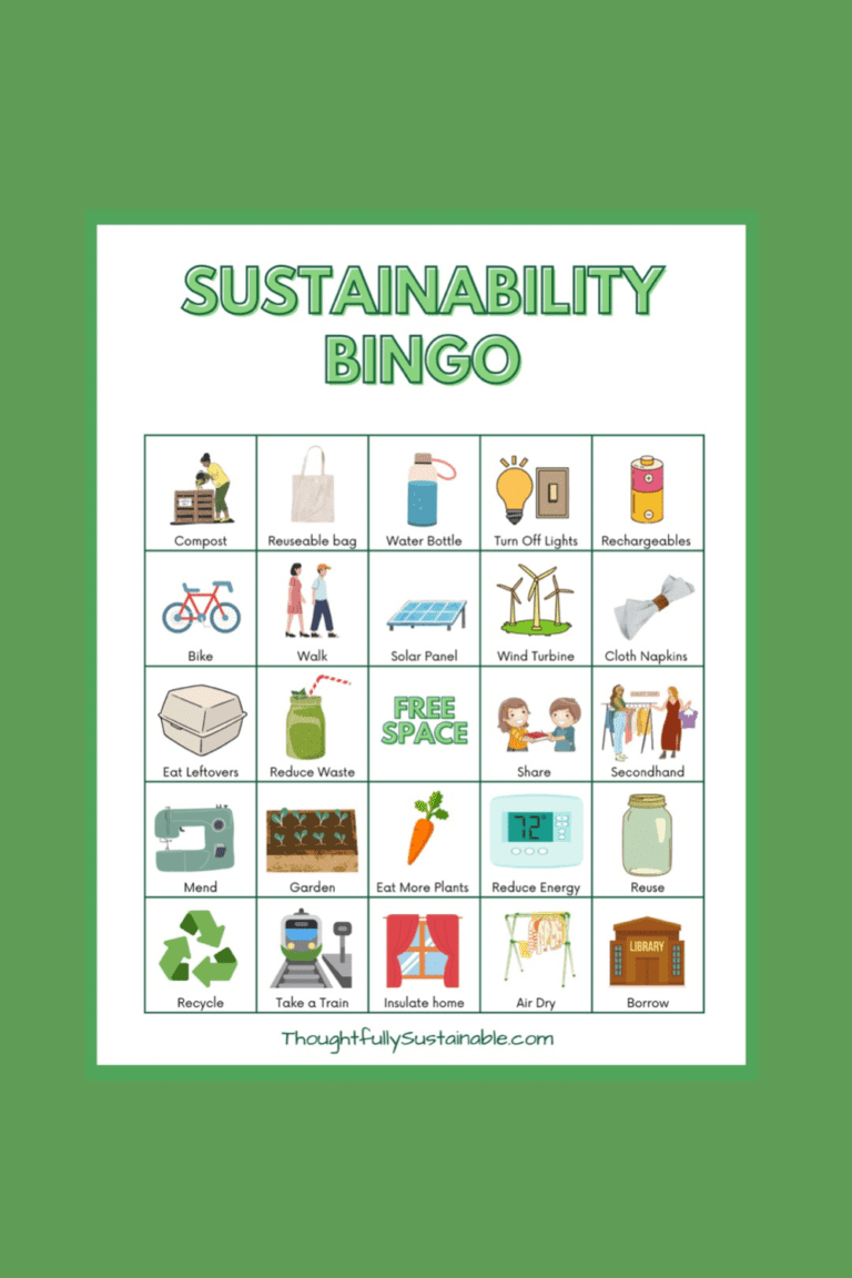 How to Play Sustainability Bingo + 30 Printable Bingo Cards ...